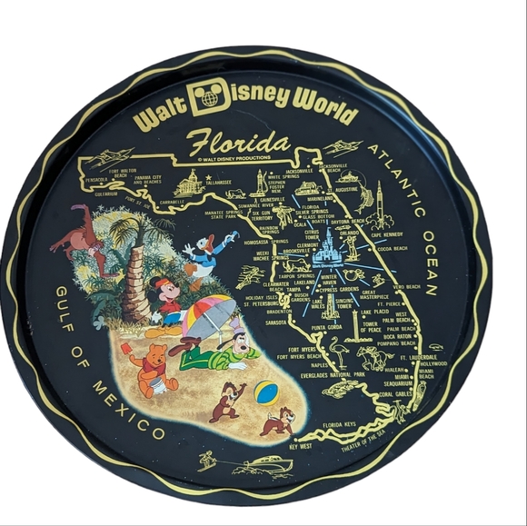 Disney | Other | Vintage Walt Disney World Metal Tray | Poshmark